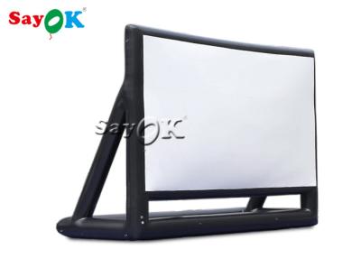 China Inflatable Movie Screen 7x5m Outdoor Portable Black Cinema Screen for Stage Decoration for sale