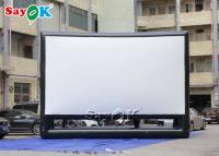 China Inflatable Outdoor Movie Projector Screen 7x5m Advertising Display Black PVC for sale