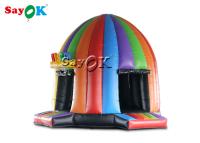 China Inflatable Dome Tent 5x4x3.8mH Disco Bouncy Castle with Magic Lights PVC for sale