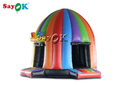 China Inflatable Dome Tent 5x4x3.8mH Disco Bouncy Castle with Magic Lights PVC for sale