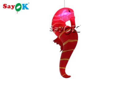 China Club Decoration 2m  Red Inflatable LED Lighting Hippocampus for sale