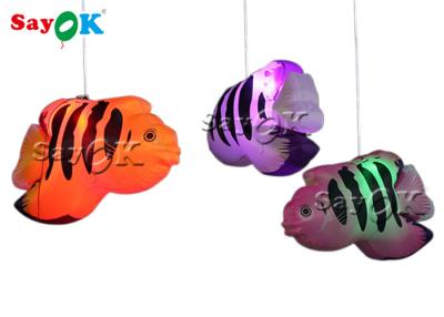 China 2m Inflatable Hanging Tropical Fish Decoration with LED Lighting for Shopping Mall Events for sale