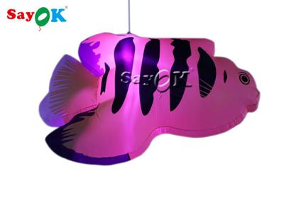China 2m Inflatable Hanging Tropical Fish Decoration with 17 Color LED Lights for Stage Events for sale