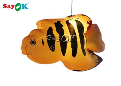 China Custom Inflatable Yellow Tropical Fish Decoration 2m with LED Lighting for Party Wedding for sale