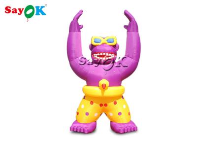 China 6m Giant Pink Inflatable Gorilla Animal Model for Outdoor Advertising Commercial Use for sale