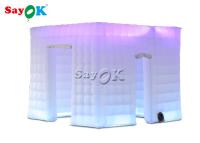 China Sayok 3x3x2.4m Inflatable Cube Photo Booth with 17-Color RGB LED Lights for Wedding Parties for sale