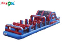China Commercial Inflatable Obstacle Course with Slide and Climbing Wall - 15m x 4m x 3.5m for 10-20 Children for sale