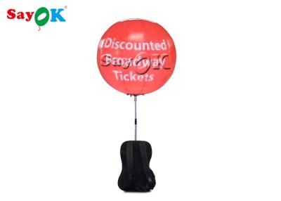 China 0.8m Inflatable Backpack Balloon LED Walking Advertising Ball Customizable for sale