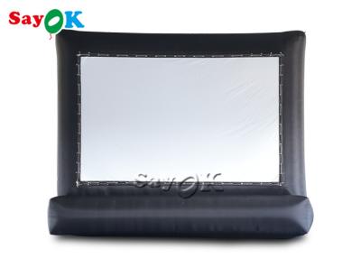 China Inflatable Outdoor Projector Screen 3.84x0.92x2.72m Black Commercial Movie Screen for sale
