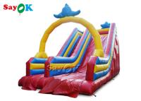 China Commercial Inflatable Bounce House with Slide 13ft Water Slide for Backyard Kids Playground for sale