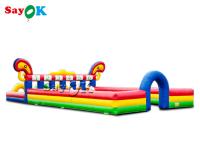 China Inflatable Pony Hop Racing Derby Horse Race Game 6 Lanes 15x7x3.5ft PVC for sale