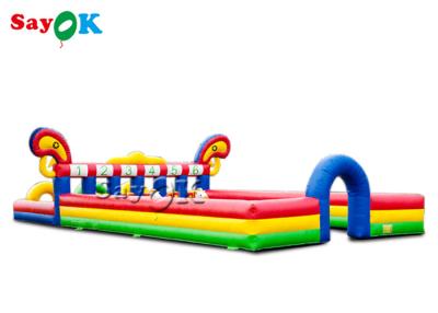 China Inflatable Pony Hop Racing Derby Horse Race Game 6 Lanes 15x7x3.5ft PVC for sale