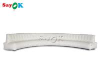 China 6.367m Curved White PVC Inflatable Air Sofa for Commercial Events and Rental Business for sale