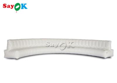 China 6.367m Curved White PVC Inflatable Air Sofa for Commercial Events and Rental Business for sale