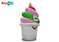 China Custom 5m PVC Inflatable Ice Cream Cone Model - Waterproof Outdoor Advertising Display with 50+ Color Options for sale