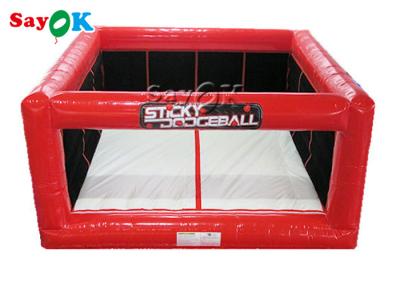 China 2 in 1 Inflatable Sticky Dodgeball Court Fun Dodge Ball Game Arena PVC Tarpaulin 3m x 6m for sale