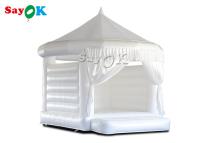 China 4.5x4.2x4.4mH White Wedding Inflatable Bouncy Castle for sale