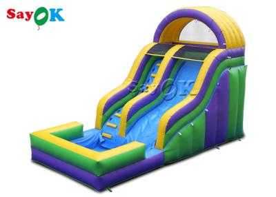 China 7x4mH Inflatable Water Slide with Pool for Kids and Adults Commercial Grade PVC for sale