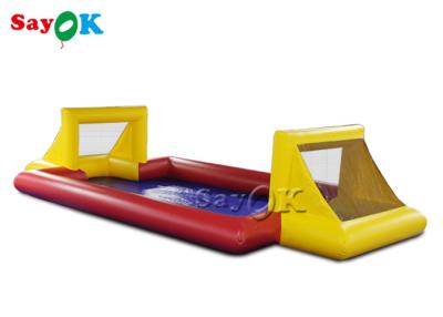 China Inflatable Soccer Field 7x5x2m Interactive Sports Game Durable PVC Airtight Stadium for sale