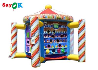 China 5 in 1 Inflatable Obstacle Course Carnival Dartboard Toss Game 6m PVC Commercial Grade for sale