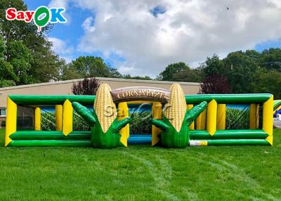 China Inflatable Corn Maze 40x35x11.4ft PVC Tarpaulin Halloween Obstacle Course for Events for sale