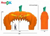 China Custom Orange Halloween Pumpkin Inflatable Arch 9.14x7m for Supermarket Events and Advertising for sale