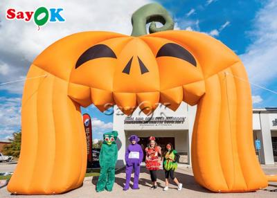 China Customized 8x5m Inflatable Pumpkin Archway - 210D Oxford Cloth Halloween Decoration with Repair Kit for sale