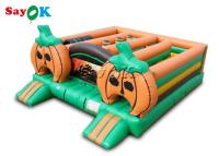 China Commercial Pumpkin Halloween Inflatable Maze Obstacle Course 3 Year Warranty PVC Tarpaulin for sale