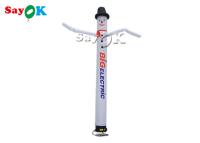 China White Inflatable Air Dancer 4m 5m 6m High with LED Light for Advertising Blow Up Tube Man for sale