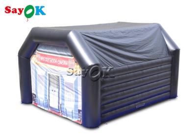 China Customized Black 0.4mm PVC Inflatable Dome Tent for Events Party Outdoor Use for sale