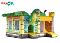 China Commercial Dinosaur Party Inflatable Bouncer Slide 5.3x5x3.4mH PVC Tarpaulin for sale