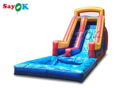 China 3x6.5x5.5m Outdoor Inflatable Water Slide Double Lane Bouncer With Pool Family Entertainment for sale