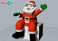 China 2m Inflatable Holiday Decorations Christmas Sitting Santa for sale