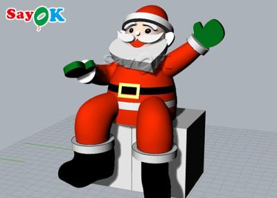 China 2m Inflatable Holiday Decorations Christmas Sitting Santa for sale