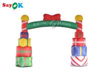 China 5x4m Inflatable Holiday Decorations Gift Box Christmas Arch for sale