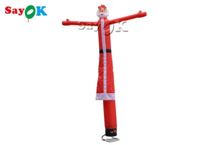 China Inflatable Wacky Waving Tube Man 5m One Leg Red Christmas Santa Air Dancer Outdoor Decoration for sale