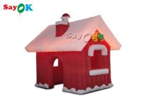 China 3x3x3m Oxford Inflatable Christmas Village House with LED Lights for Party Decoration for sale