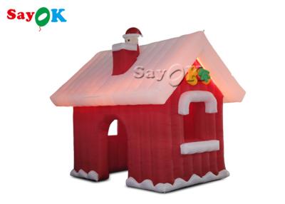 China 3x3x3m Oxford Inflatable Christmas Village House with LED Lights for Party Decoration for sale