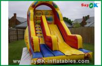 China Custom Yellow PVC Inflatable Water Slide Bouncer 3m x 3m for Commercial Play Centers for sale