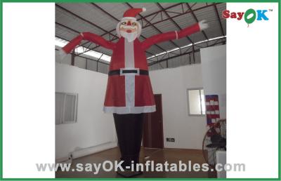 China Inflatable Santa Claus Air Dancer 3m to 8m with 750W Blower for Christmas Advertising for sale