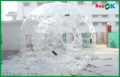 China Inflatable Zorb Ball 2.3x1.6m Giant Transparent PVC for Football Game Rental for sale