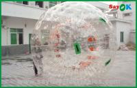 China Inflatable Soccer Zorb Ball 2.3x1.6m PVC Transparent for Kids Sports Games Custom Logo for sale