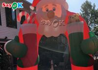 China Inflatable Christmas Arch Outdoor Yard Decor Santa Claus Archway 8ft Custom Size for sale