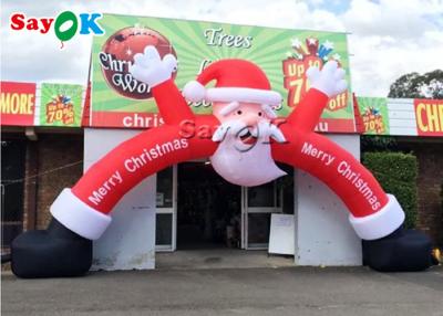 China Custom Christmas Inflatable Santa Arch 2m Outdoor Advertising Archway for Shop Decoration for sale