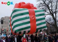 China Oxford Cloth Inflatable Christmas Gift Box Helium Parade Balloon 4x4m Custom for sale