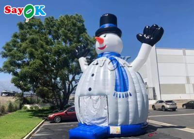 China Backyard White Inflatable Snowman Bounce House For Children for sale