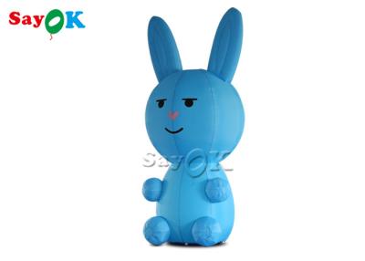 China Inflatable Cartoon Blue Bunny 3m Jumbo Blow Up Bunny for Party Decoration for sale