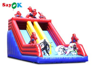 China Spiderman Dual Lane Inflatable Water Slide 9x5x6.5mH with CE Certification for Commercial Use for sale