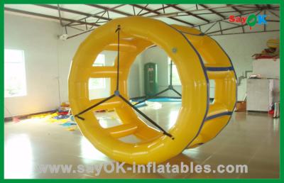 China Customized Yellow Rolling Inflatable Water Toy 0.9mm PVC Tarpaulin for Water Park for sale