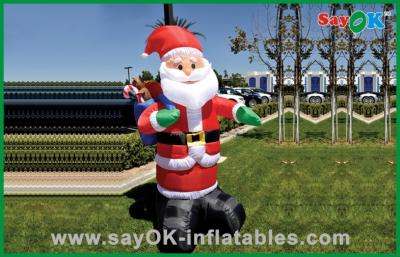 China Custom Christmas Inflatable Santa Claus Decoration 5m Oxford Cloth CE UL for sale